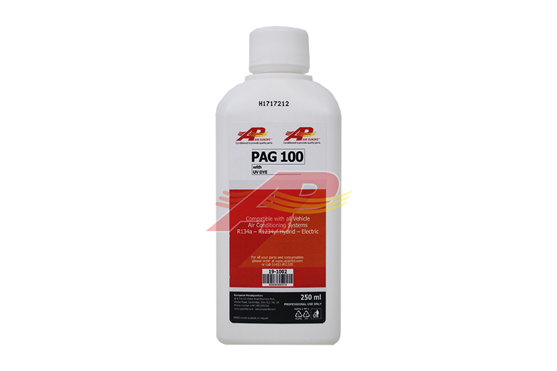 PAG 100 Premium Oil With UV Dye - 250 ml - 19-1002 - Air Conditioning ...